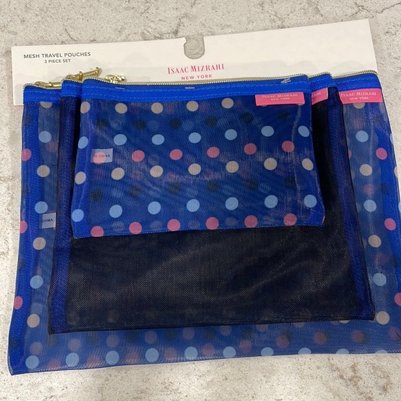 Isaac Mizrahi | Bags | Set Of 3 Isaac Mizrahi Mesh Zip Top Travelcosmetic Pouches | Poshmark